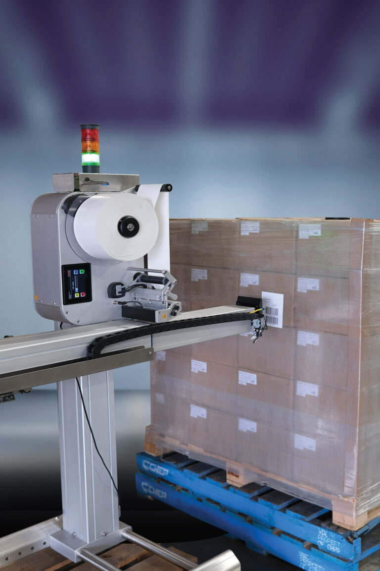 The HM Linerfree® Pallet Labeller – Product identification, Labelling ...